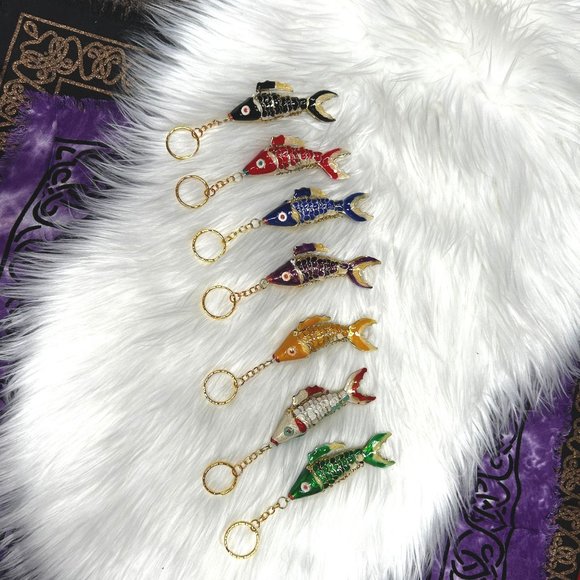 Accents | Cloisonne Enamel Koi Fish Key Chains Charms | Poshmark